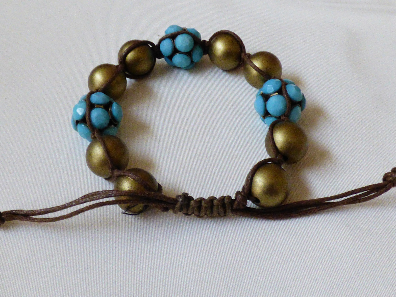 Blue & Pearly color draw string fashion bracelet | eBay