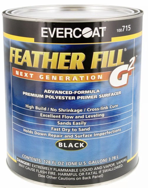 Evercoat Feather Fill G2 Polyester Primer Surfacer (black Gallon) Fib ...