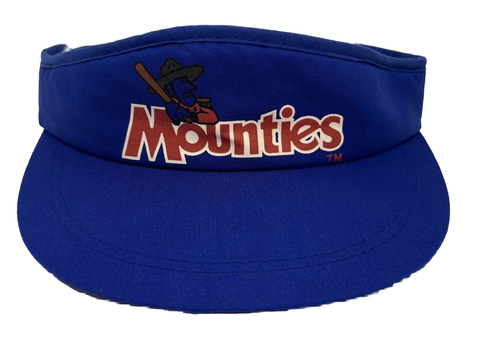 Vintage Lethbridge Mounties Visor Hat Cap Blue Pioneer League Baseball ...