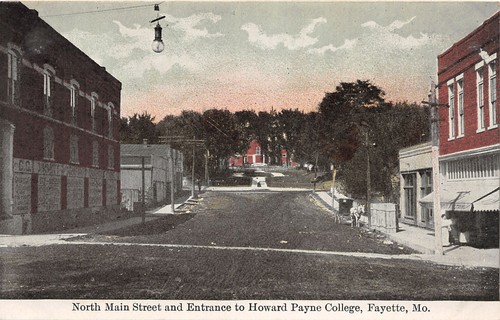 J49/ Fayette Missouri Postcard c1910 North Main St Howard Payne College ...