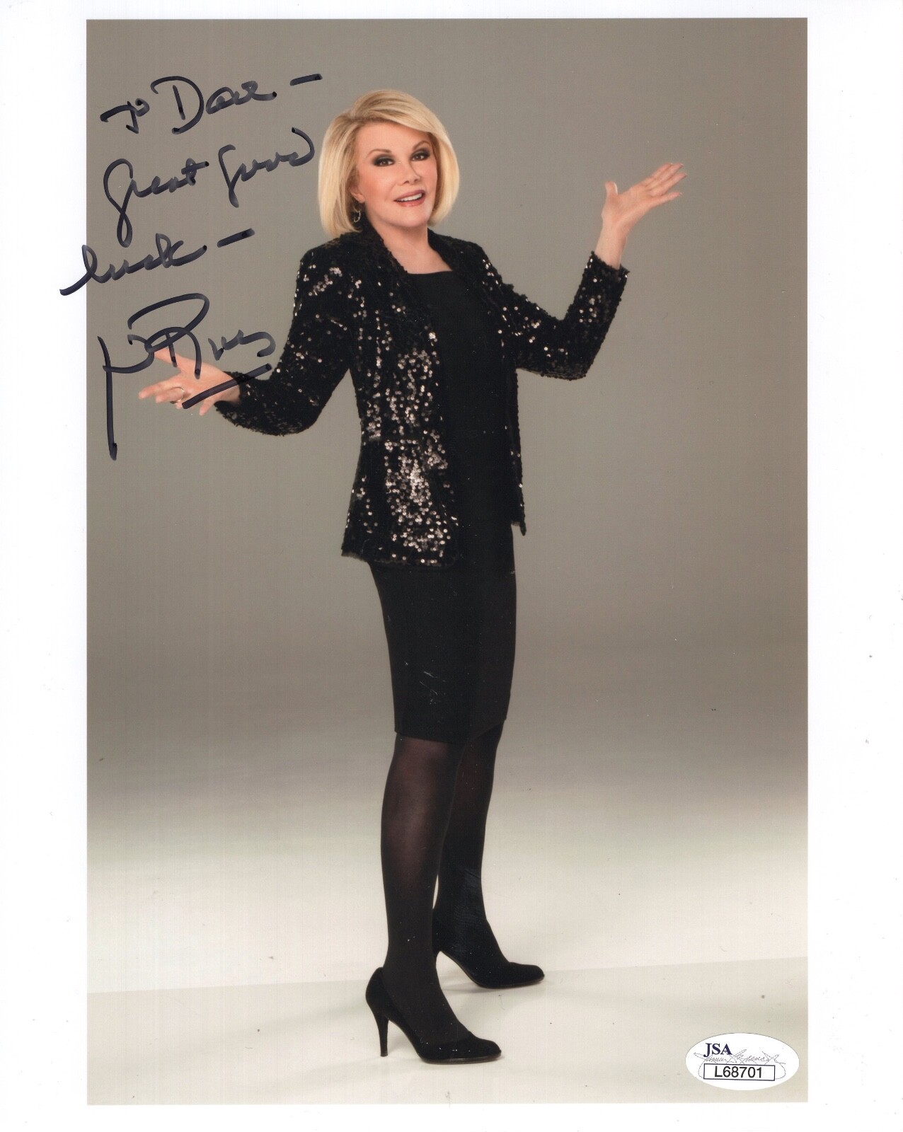 JOAN RIVERS HAND SIGNED 8x10 COLOR PHOTO GREAT COMEDIAN TO DAVE JSA | eBay