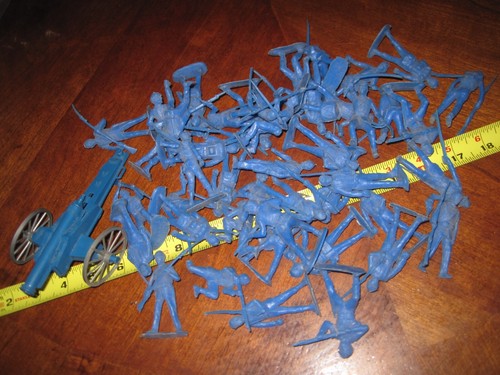 Group Lot Vintage Marx MPC Tim-Mee Civil War Toy Soldier Army Men 6-7cm ...