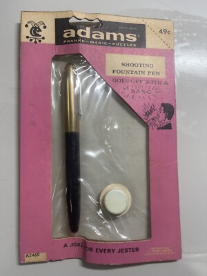 Vintage 1950's Adams Magic Trick Shooting Fountain Pen - Gag Gift Made ...