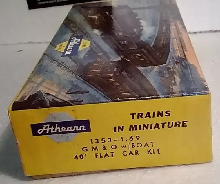 Athearn Gulf Mobile & Ohio Flat Car w/Boat 1353 HO Scale Trains. (GS ...