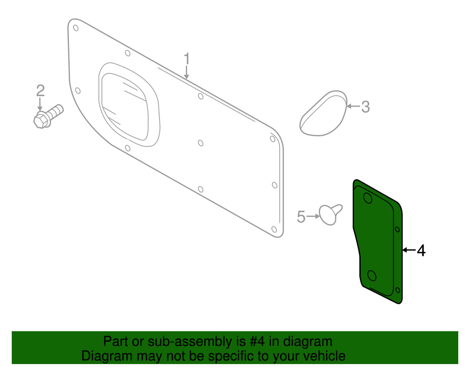 Genuine GM Rear Driver Side Compartment Trim Panel Access Hole Cover ...