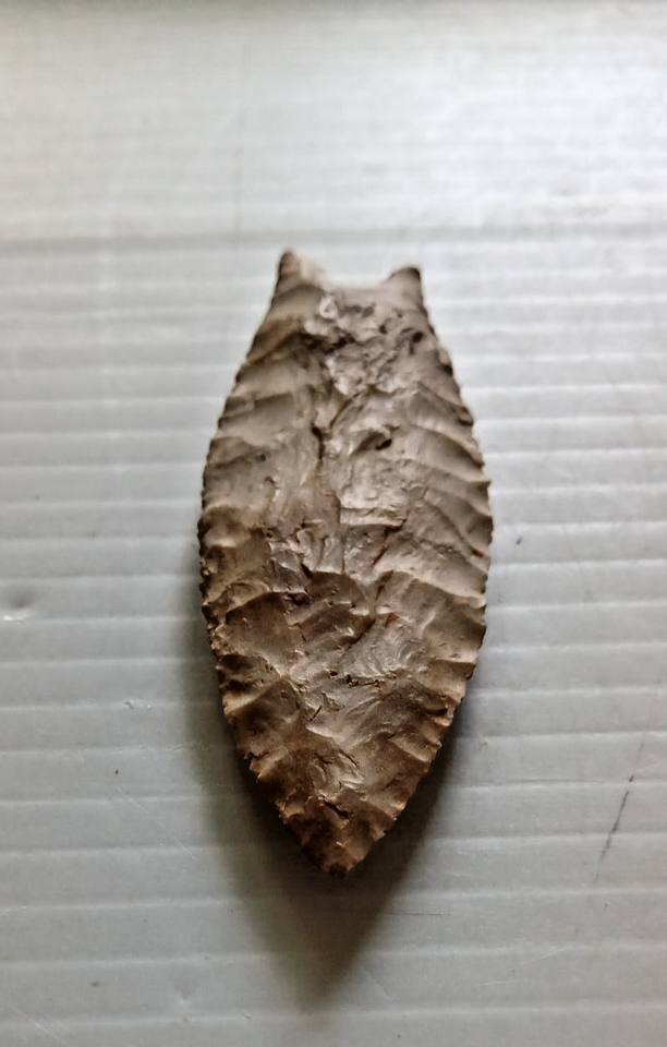 Paleo Native American Indian 3 5/16" Fishtail Point Arrowhead Howard Co ...