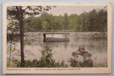 Deer Neck Bridge, Lake Massabesic, Auburn, NH New Hampshire Postcard ...