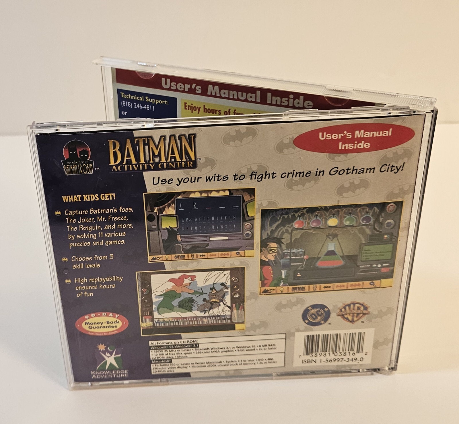 Play Zone: Batman Activity Center PC CD-Rom 1996 Windows Mac Children ...