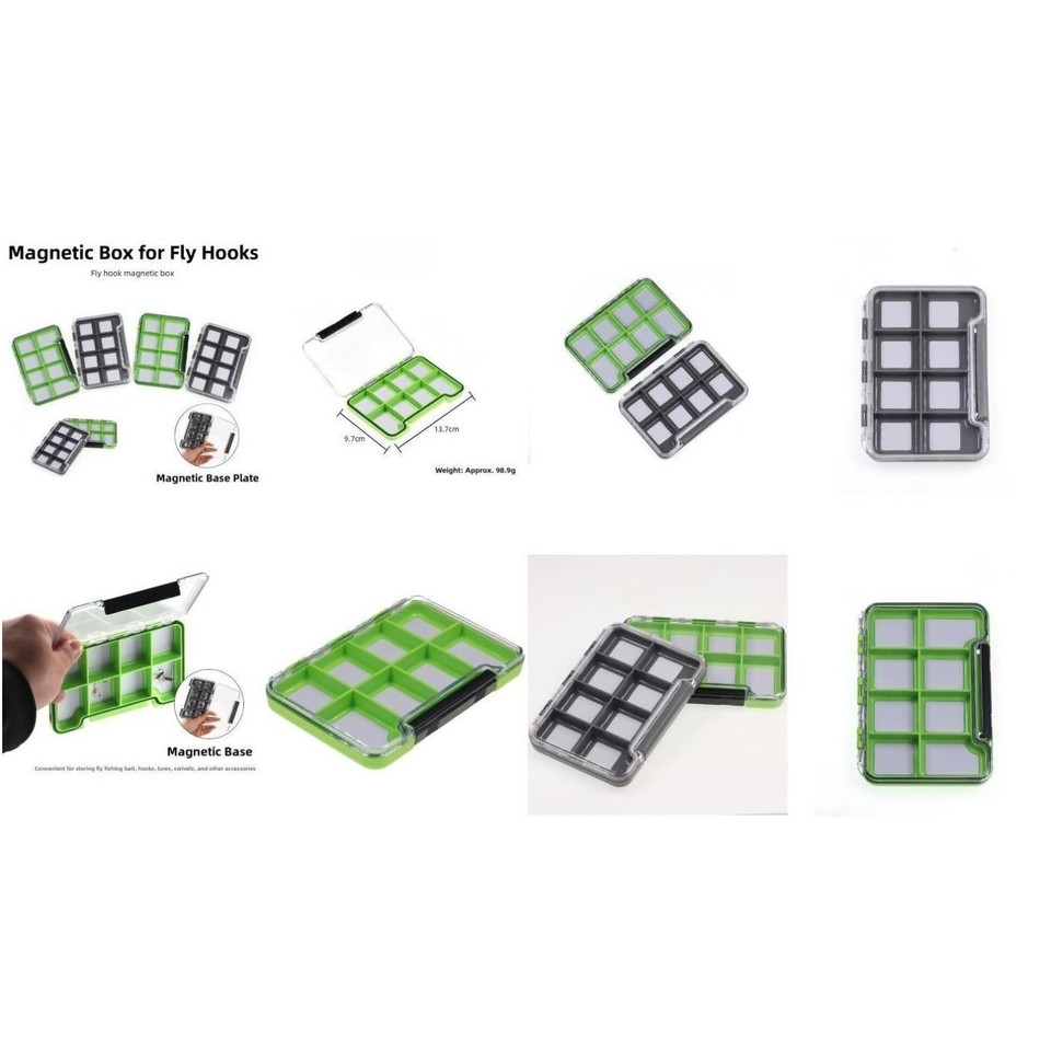 Magnetic Hook Box Fishing Trips Magnetic Base Portable Size Plastic ...