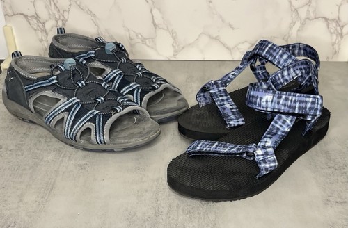Water Shoes "2" Pair Size 8 Croft & Barrow Sandals & Time & Tru Tie Dye ...