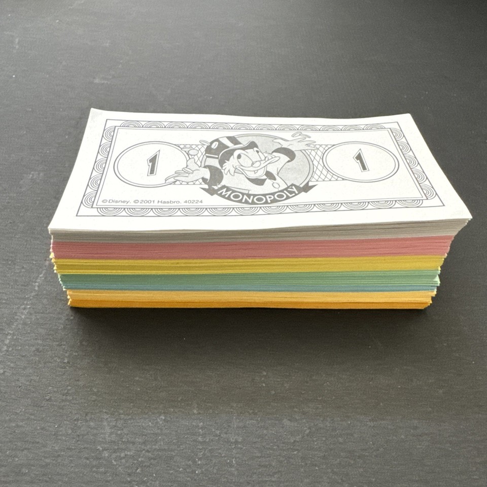 Monopoly Disney Edition 2001 Replacement Play Money Currency Game ...