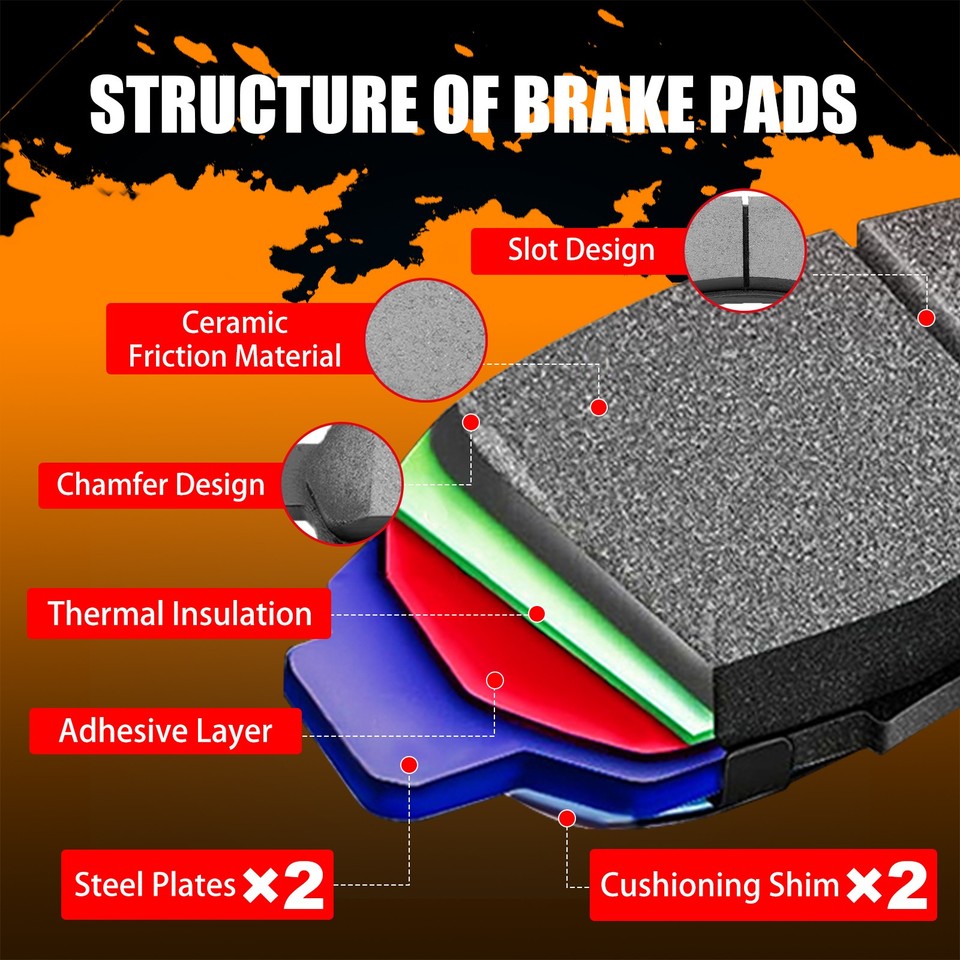 278mm Front Disc Brake Rotors & Ceramic Brake Pads For Ford Focus Volvo ...