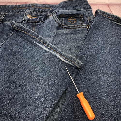 Harley-Davidson Women's Boot Cut Denim Blue Jeans 10 Biker Motorcycle ...
