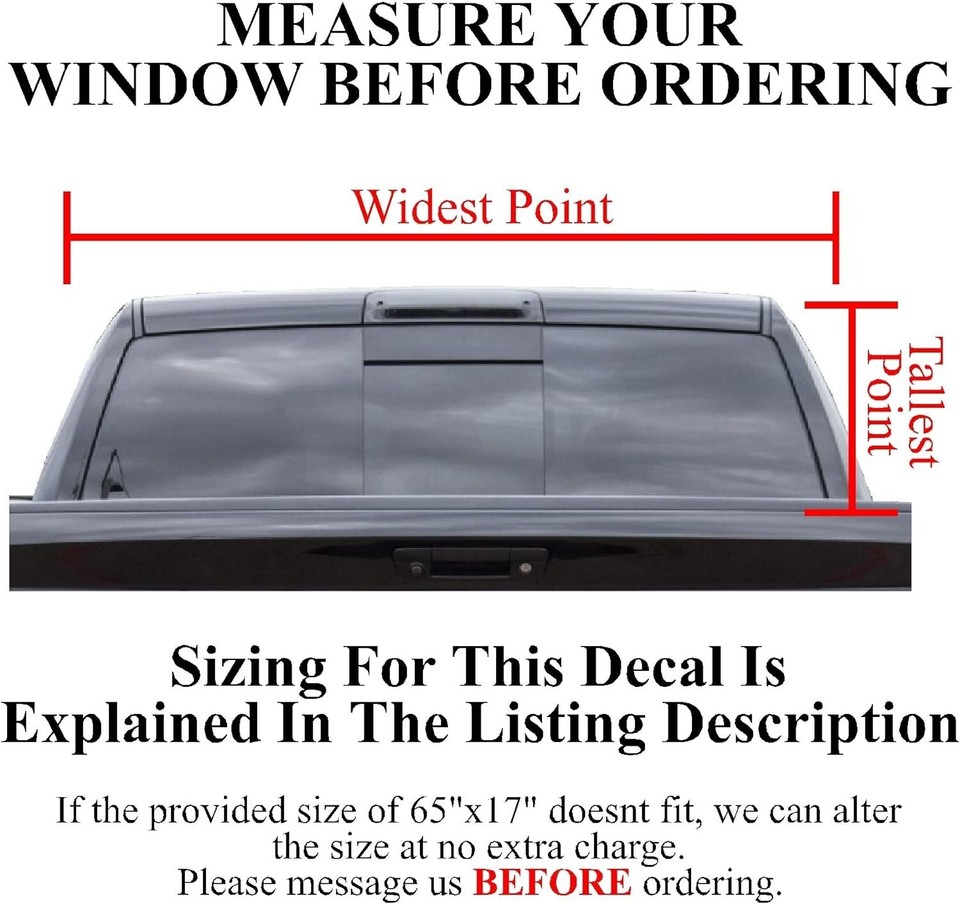 Truck Rear Window Graphic - Truck Window Stickers - Back Window ...