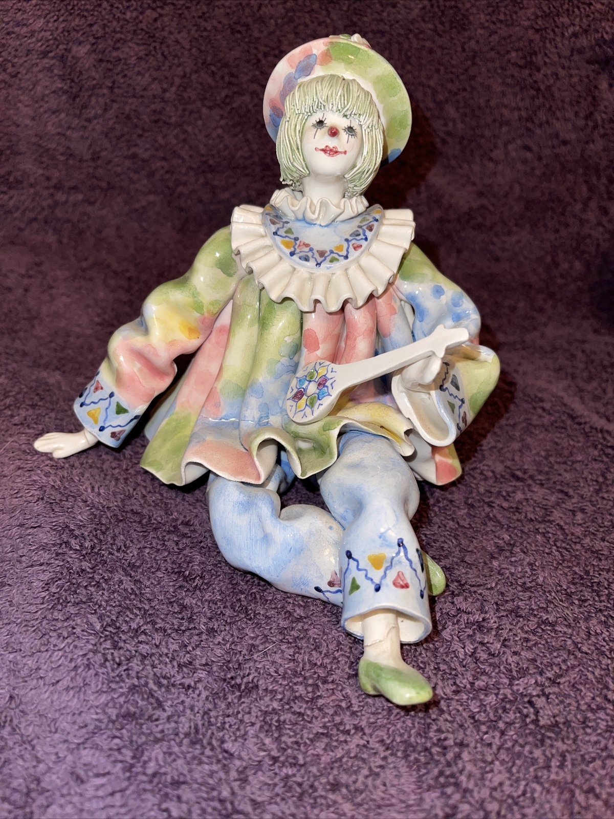 Rare 3 Porcelain Clowns Figurines made in Italy for Gumps San Francisco ...