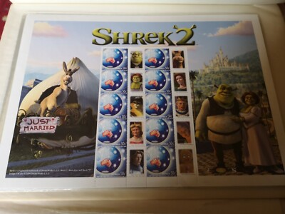 Shrek 2 Australia 2003 Post Stamp Sheet - 50c X 10 Stamps | eBay