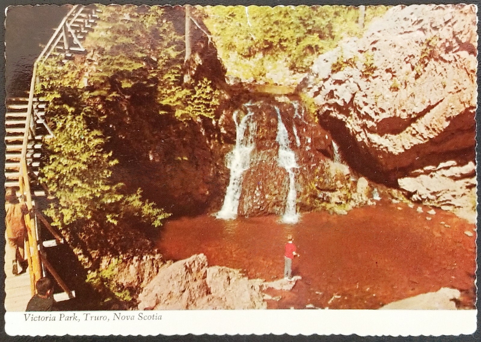 Victoria Park Truro Postcard Nova Scotia Waterfall Stream Park Canada ...