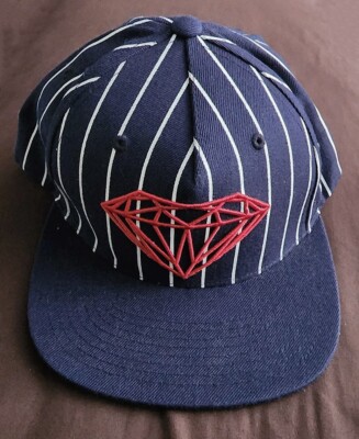 Diamond Supply Co Brilliant Navy Pinstripe Snapback Hat Cap OSFA New | eBay