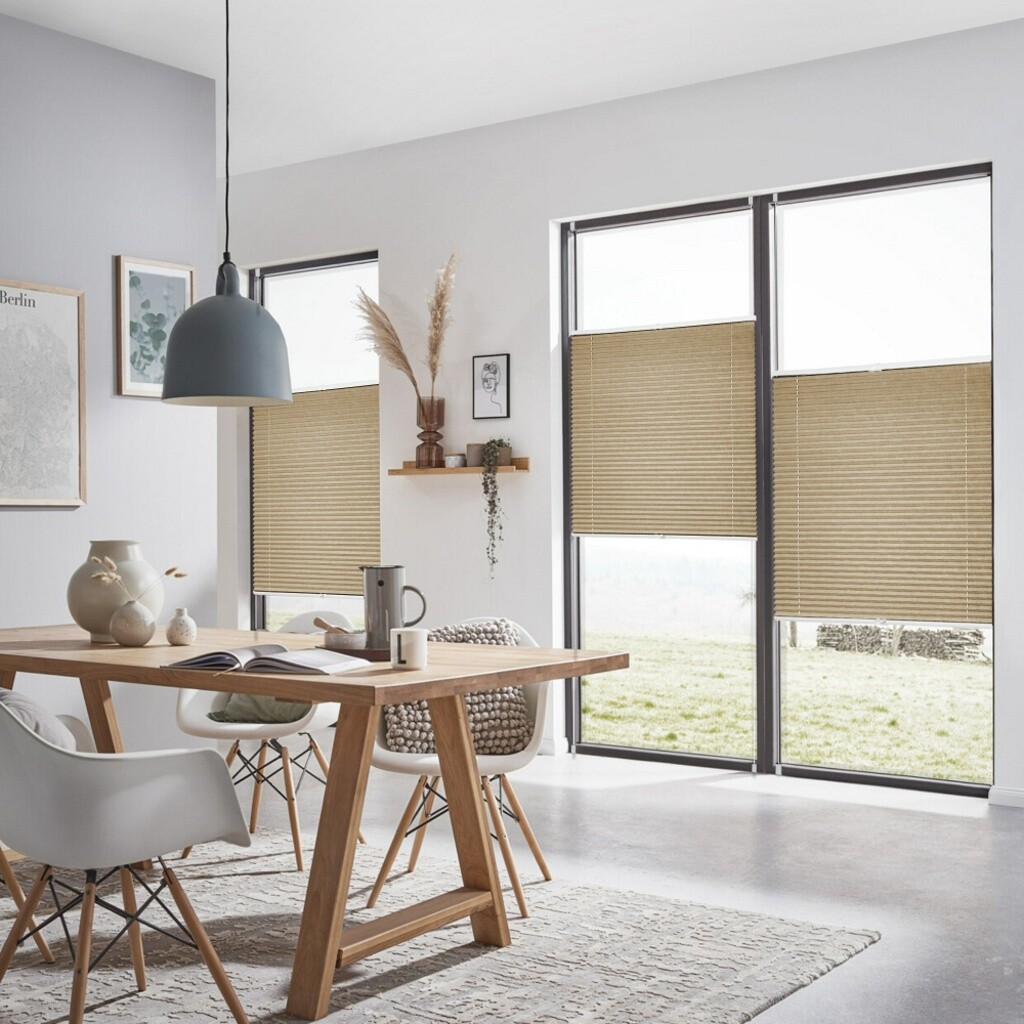 Plissee Rollo ohne Bohren Klemmfix Verdunkelung Thermorollo Verdunklung ...