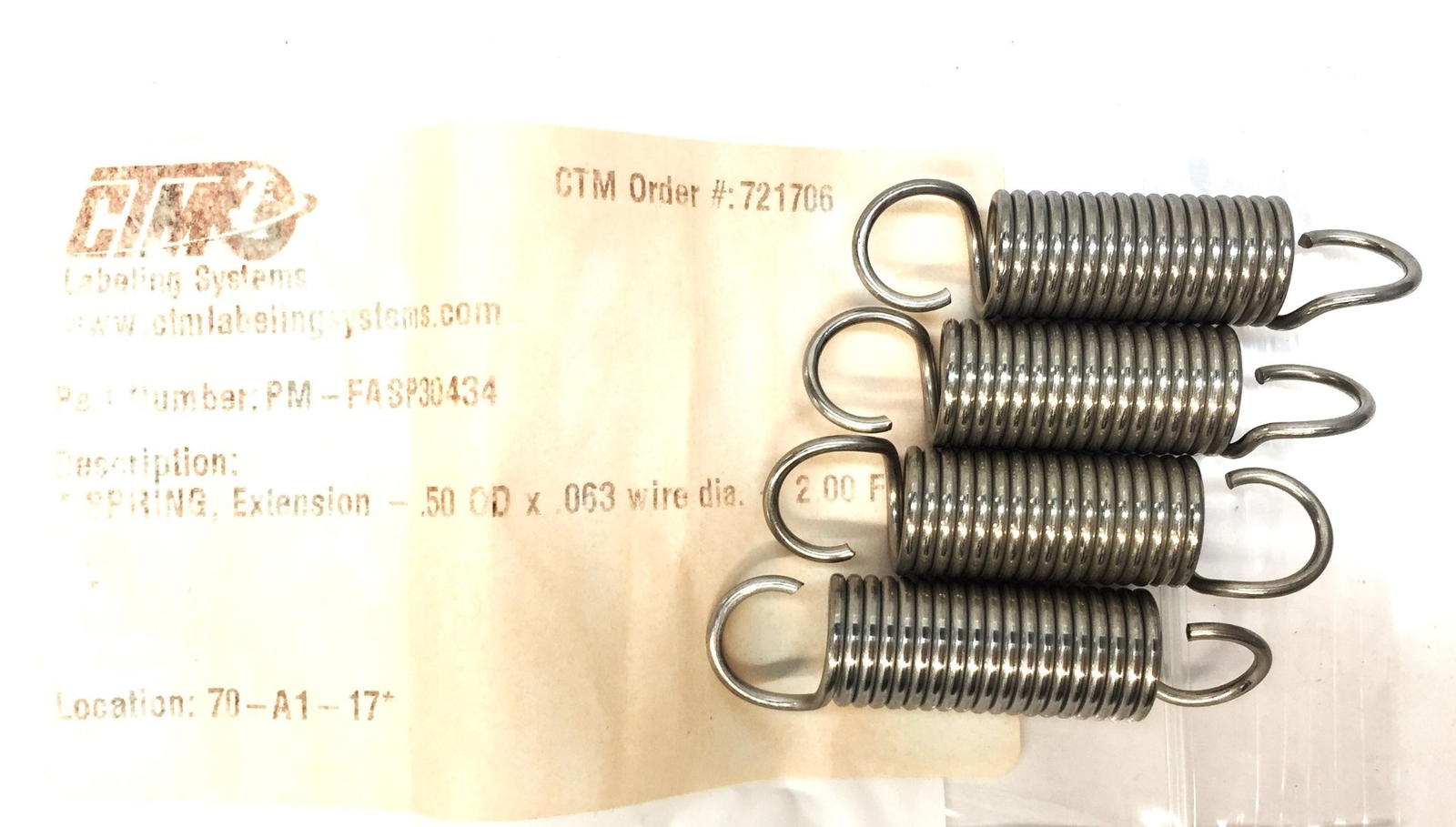 CTM Dancer Arm Unwind Spring PM-FASP30434 [Lot of 4] NOS | eBay