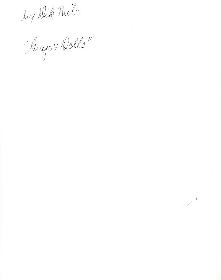 GG18-023 1955 "GUYS AND DOLLS" 8"X10" ORIG. PHOTO VIA RICHARD. C ...