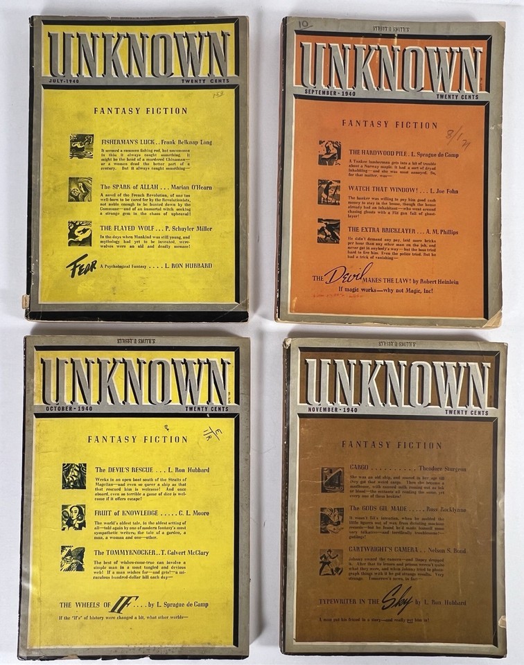 Unknown Street & Smith Pulp Lot 7 1940-1943 Robert Heinlein Ron Hubbard ...