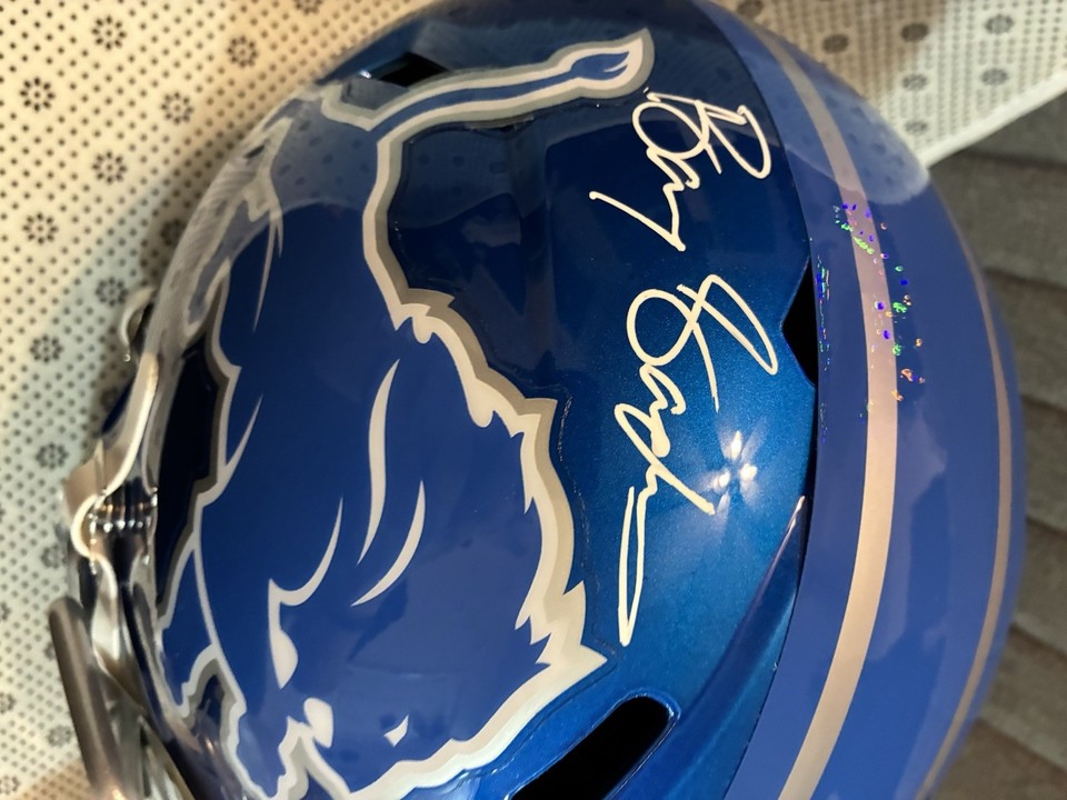 Barry Sanders Detroit Lions Autographed Signed Helmet JSA COA | eBay