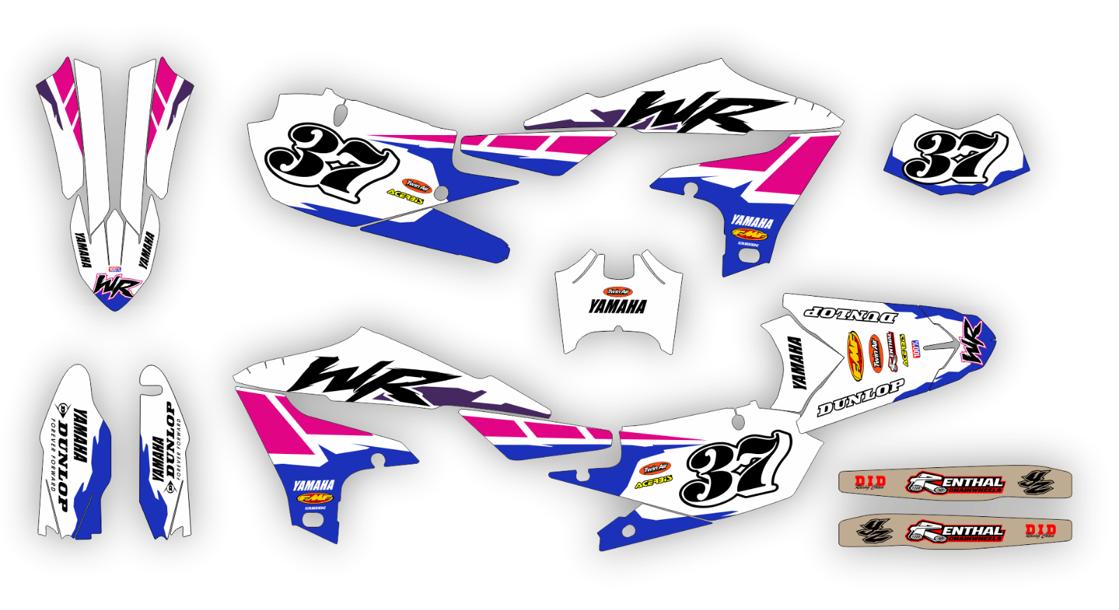 Yamaha WR250F 2020-2024 WR450F 2019-2023 WRF Graphics Decals Stickers ...