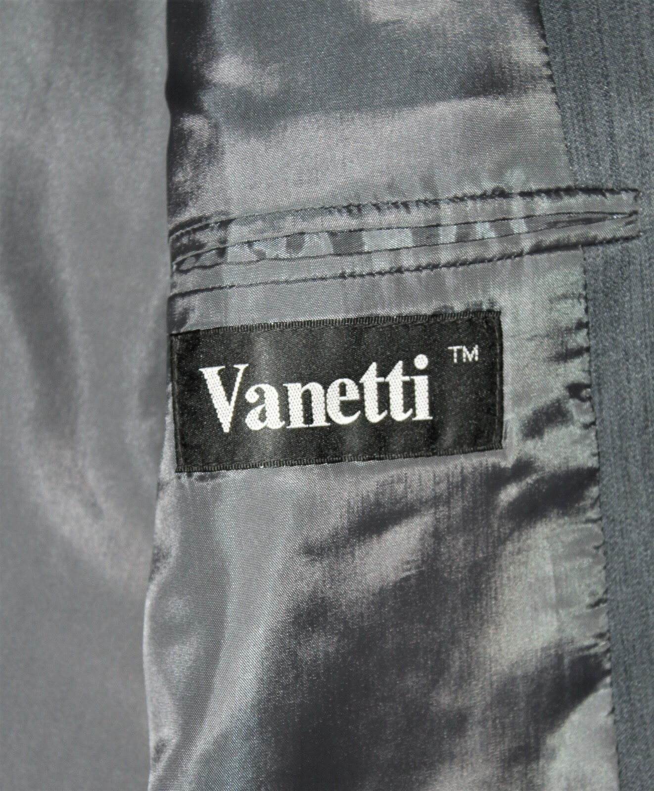 Vanetti Men's 44R Blue Pinstripe 4 Button 2 Piece Pleated Pants Suit | eBay