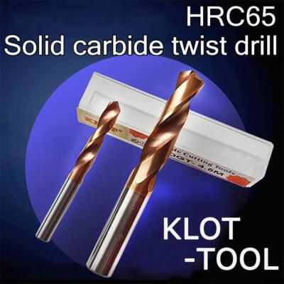 HRC65 AlTiN Coated Solid Carbide Drill Bit 5.1mm-9.0mm 2-Flute CNC Tool ...