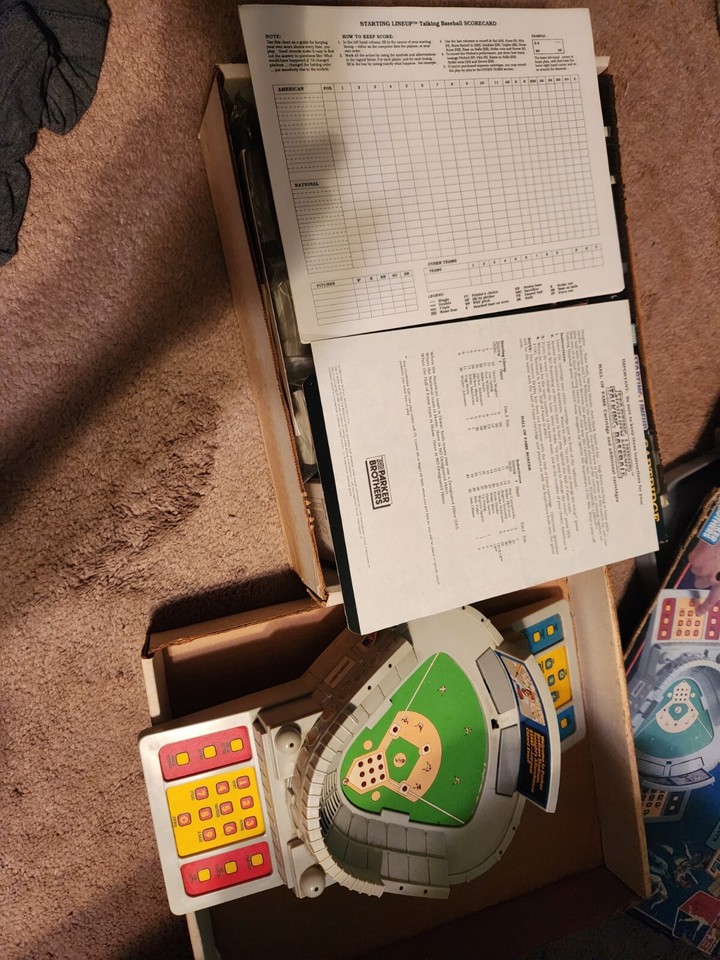 1988 starting lineup talking baseball game, w/ 6 Carts, 360 Cards, OG ...