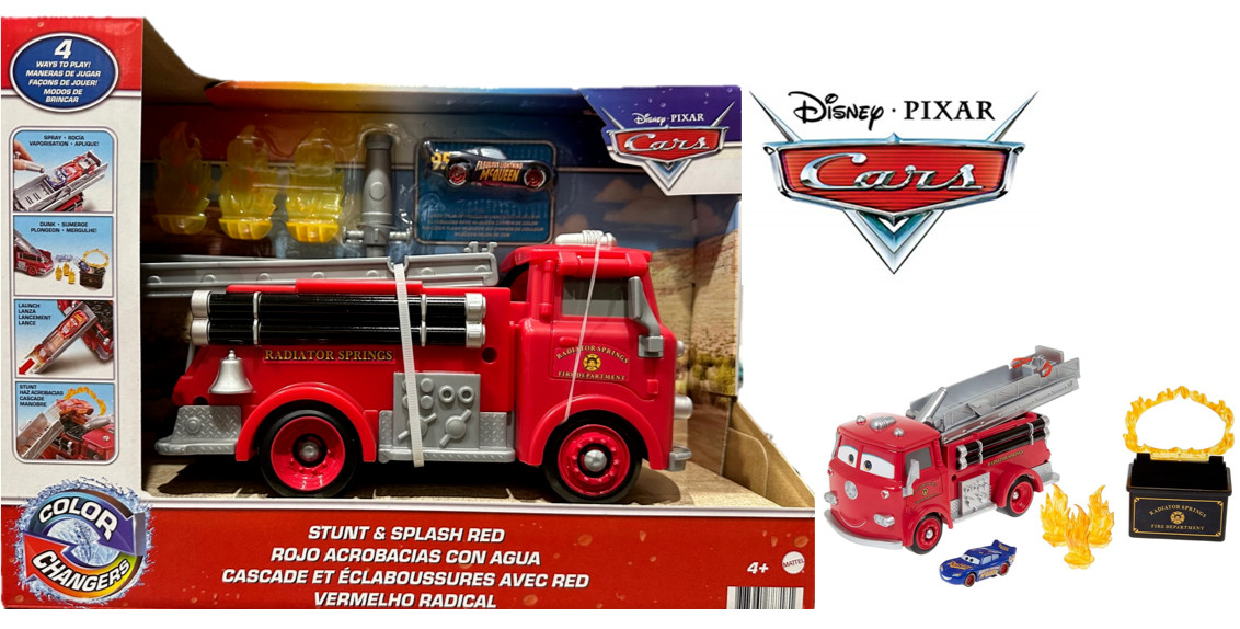 Pixar Cars Color Changers STUNT & SPLASH RED (2 In 1) Fire Truck RS ...