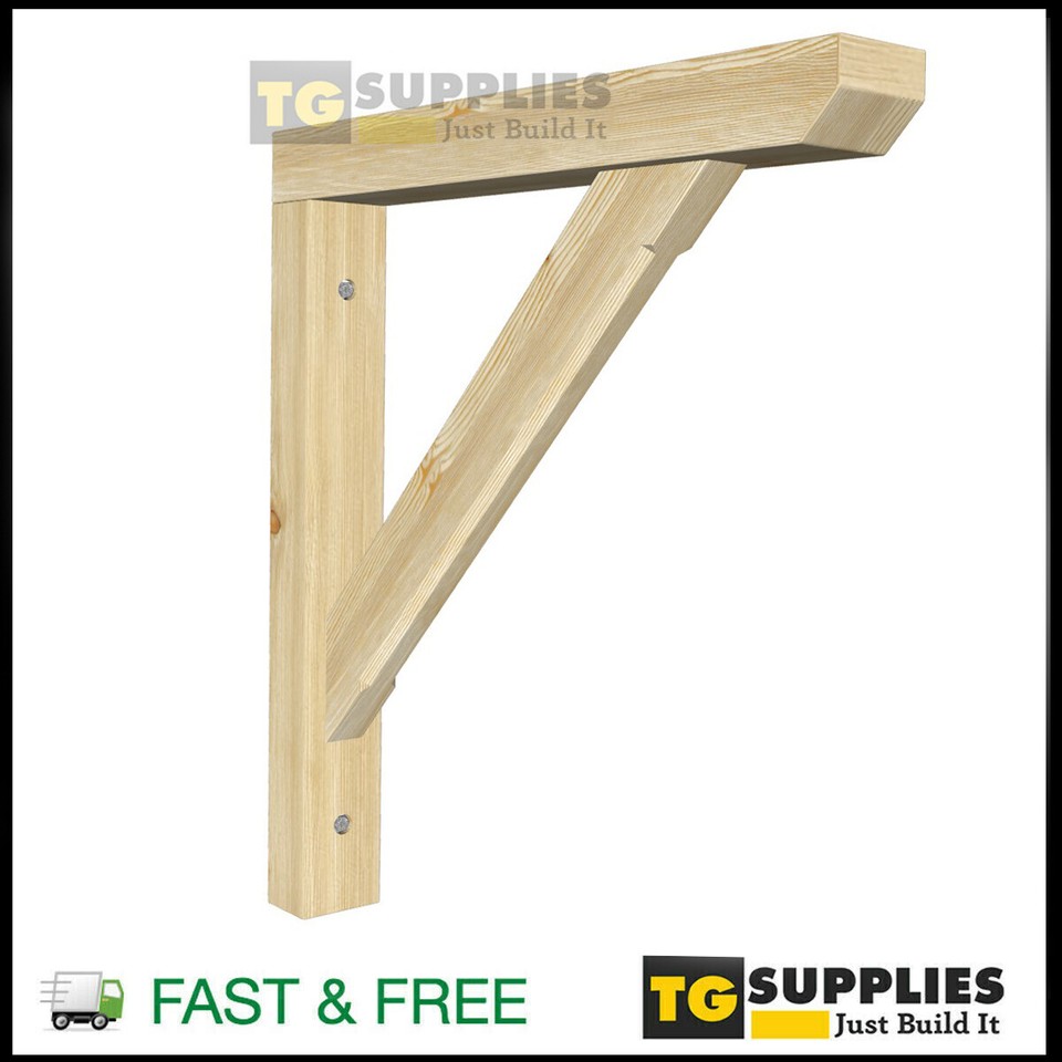 Single Premium Heavy Duty ELITE Timber Wooden Porch Gallows Brackets ...
