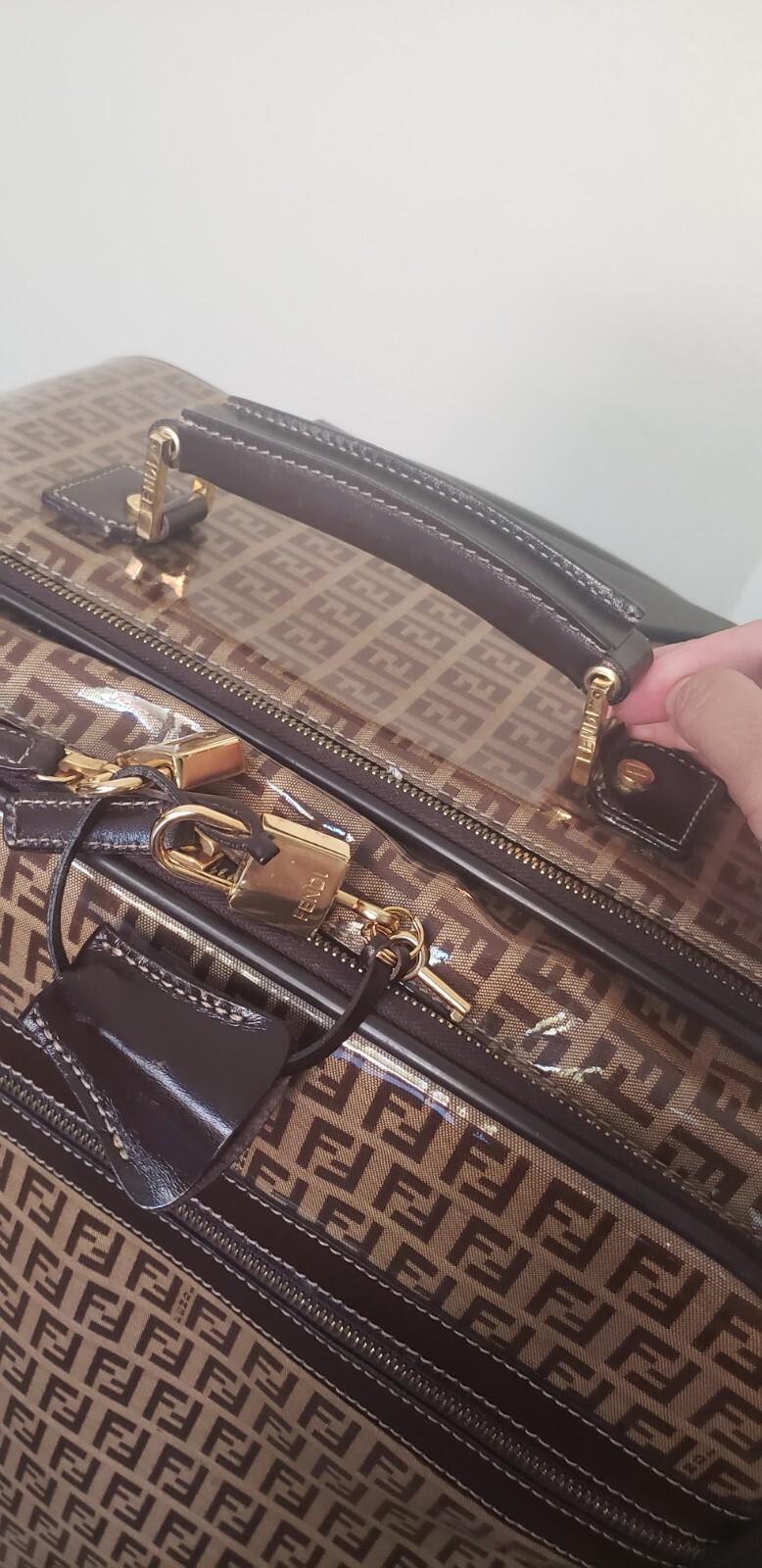 Fendi Patent Leather Roller Luggage - Gem