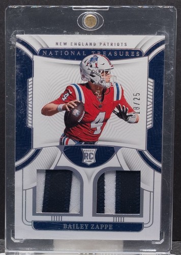 Bailey Zappe 2022 National Treasures Holo Silver Rookie Dual Patch RC 18/25 | eBay