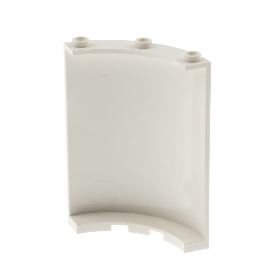 1x Lego Cylinder Quarter 4x4x6 White Wall Small Metal Plate 3831 ...