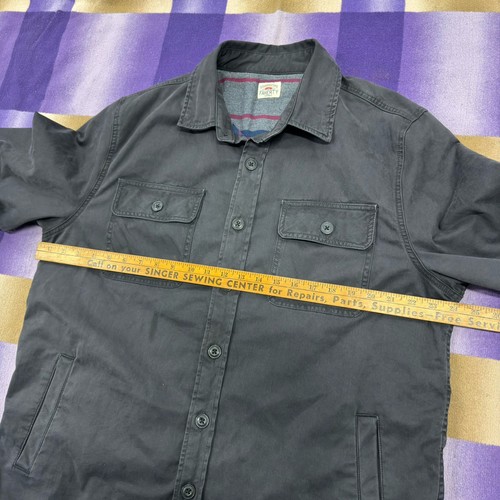 Faherty Blanket Lined CPO Mens Size L Shacket Utility Button Up | eBay