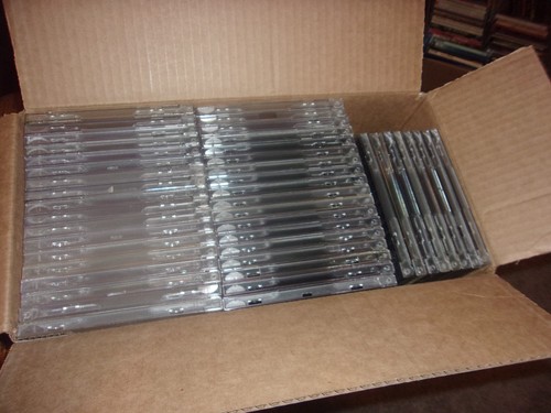 Empty CD/DVD Jewel Cases - lot of ( 44 ) Very Good Condition - black ...