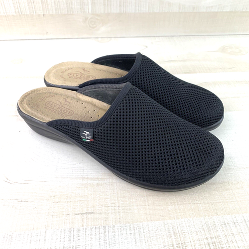 Fly Flot Mules Women's 6.5 Black Mesh Clogs Anti Shock Anatomic Slip On ...