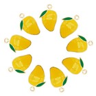 18pcs 22x14mm Alloy Enamel Yellow Mango Fruit Pendant Charms Jewelry ...