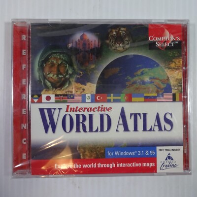 The Learning Company Compton's Interactive World Atlas CD ROM NEW ...