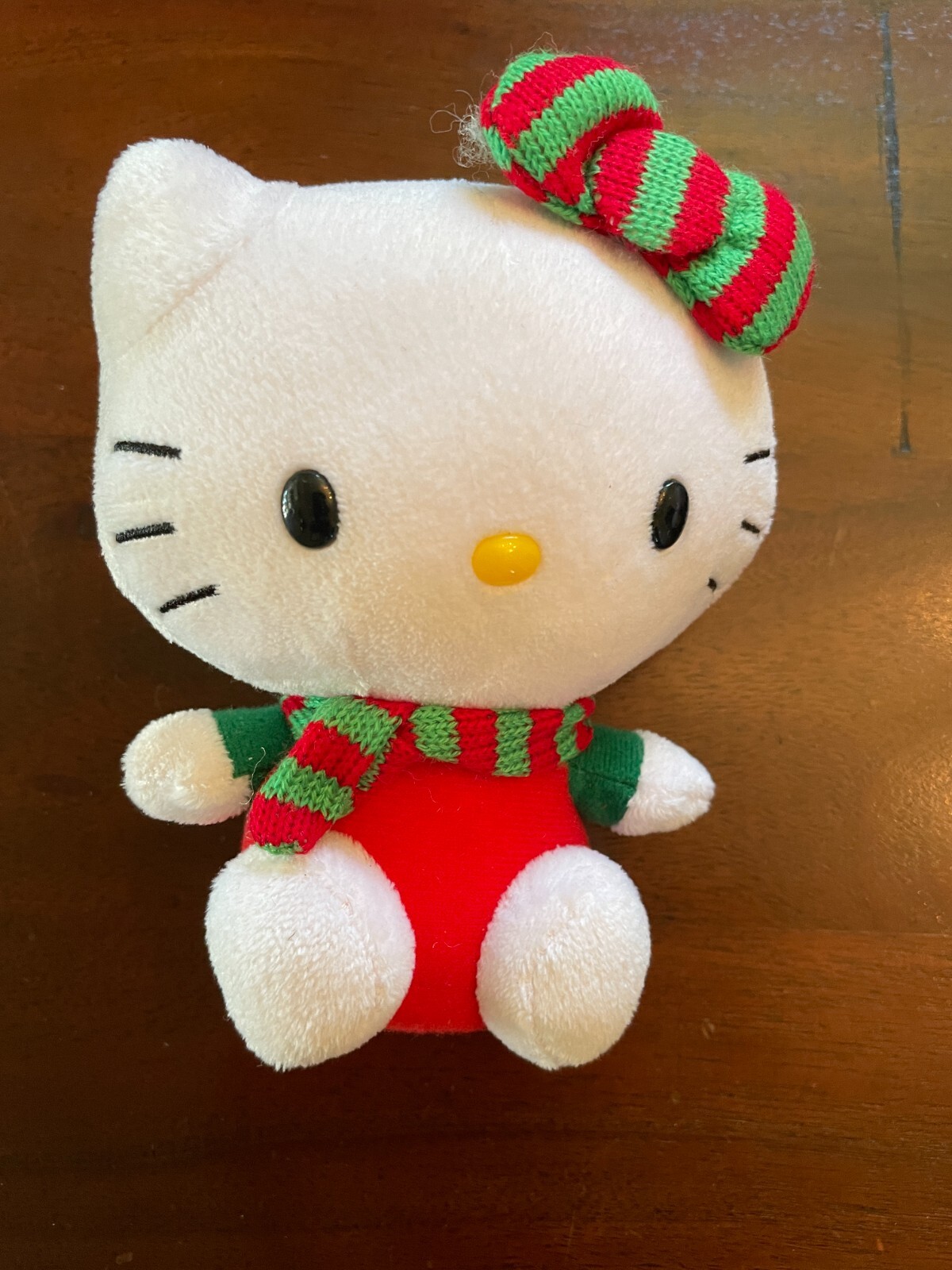 Hello Kitty Beanie Baby - Holiday Red & Green Scarf & Hat | eBay