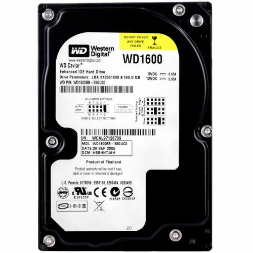 WD WD1600BB HDD Hard Disk IDE PATA 3.5" 160GB EIDE Desktop Computer ...