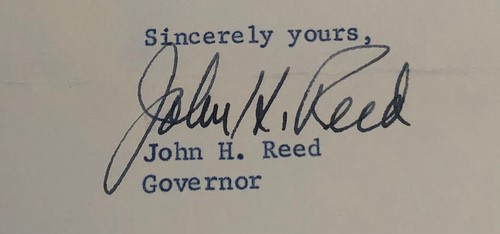 Maine Governors Frederick G. Payne & John H. Reed Autograph Letters ...