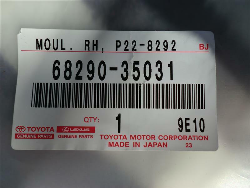 Toyota Genuine 68290-35031 Rear Liftgate Glass Outer Belt Molding Seal ...