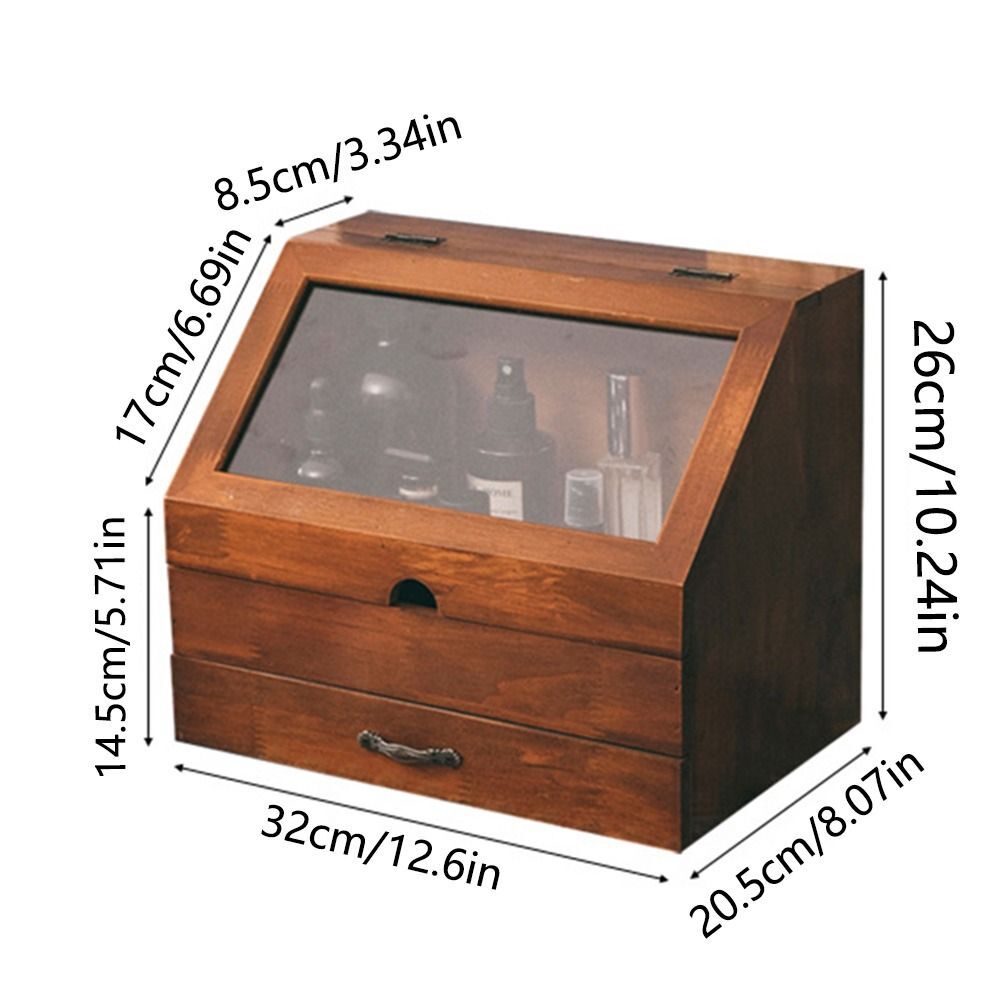 Glass Baffles Drawer Storage Box Jewelry Storage Organizer Bedroom | eBay