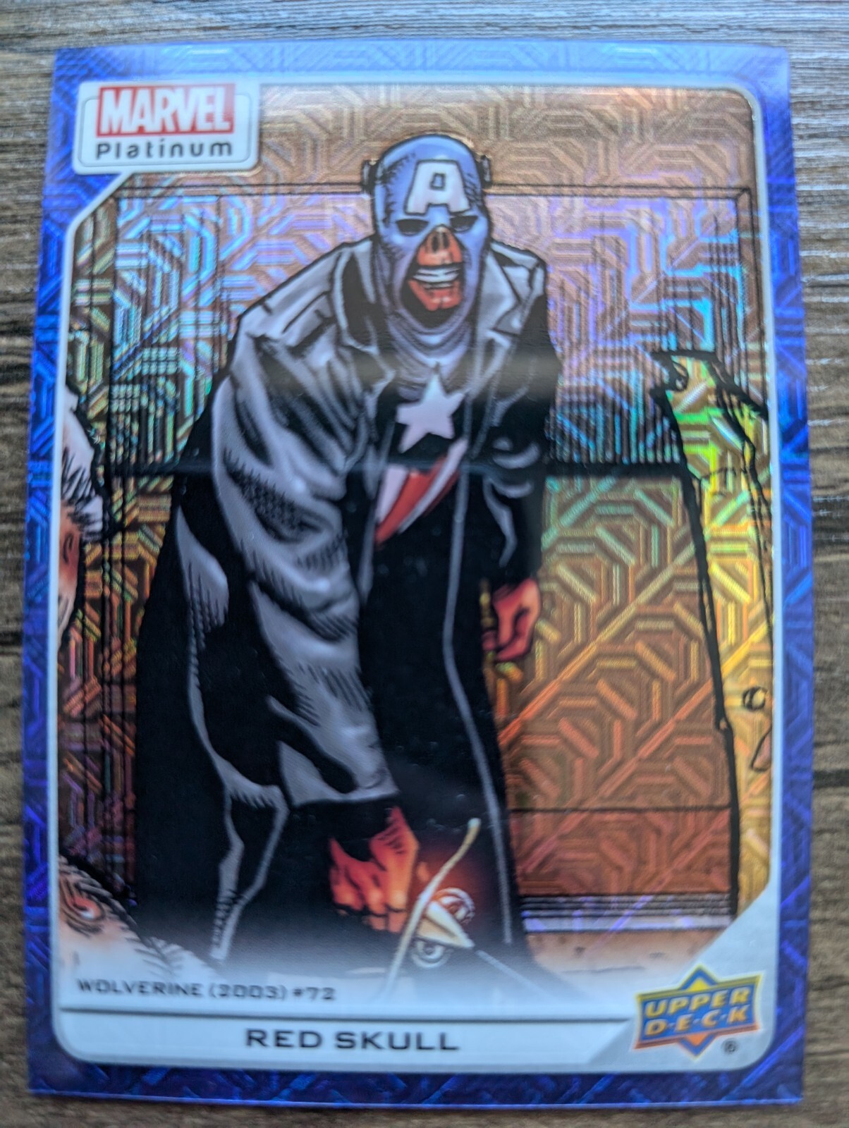 RED SKULL 2023 Upper Deck UD Marvel Platinum BLUE TRAXX /499 Card PWE ...