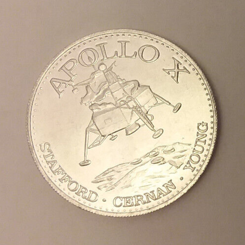 Apollo X Man In Space Aluminum Coin Medal Token 26mm | eBay