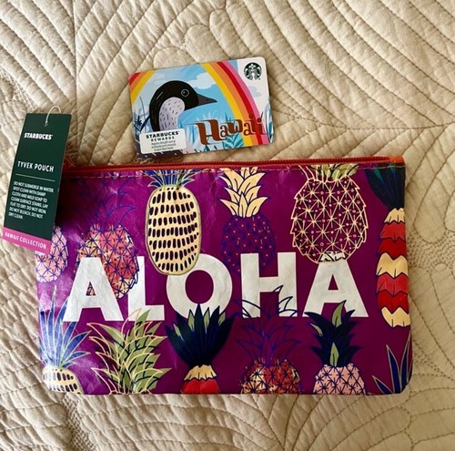 🍍🏝️ Starbucks $5 gift card pouch Hawaii Collection limited special NWT ...