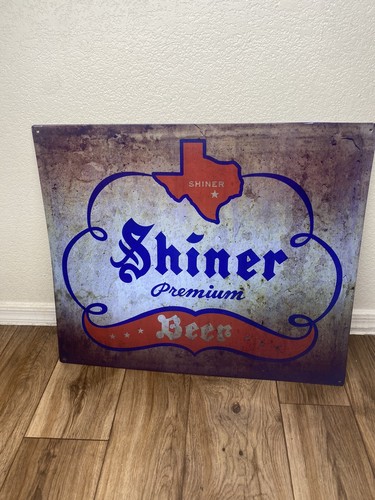 RARE SHINER Premium BEER Tin SIGN TEXAS Free Shipping!! | eBay